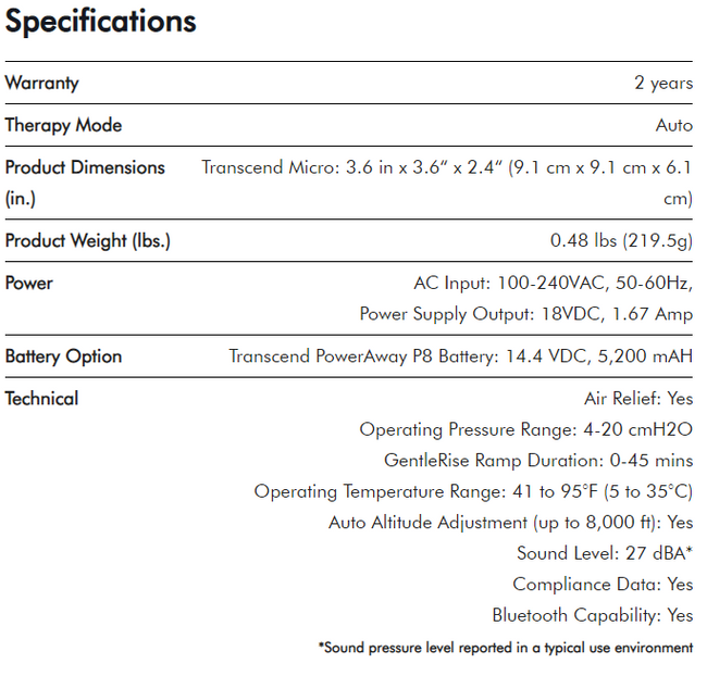 Somnetics Transcend Micro Auto CPAP Kit